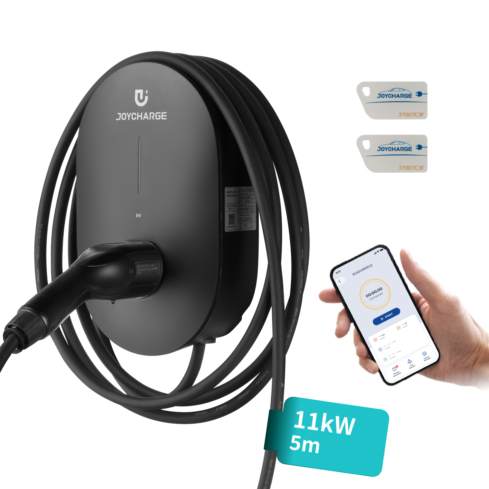 JoyCharge Wallbox – 11 kW – Smart Type 2 EV Charger